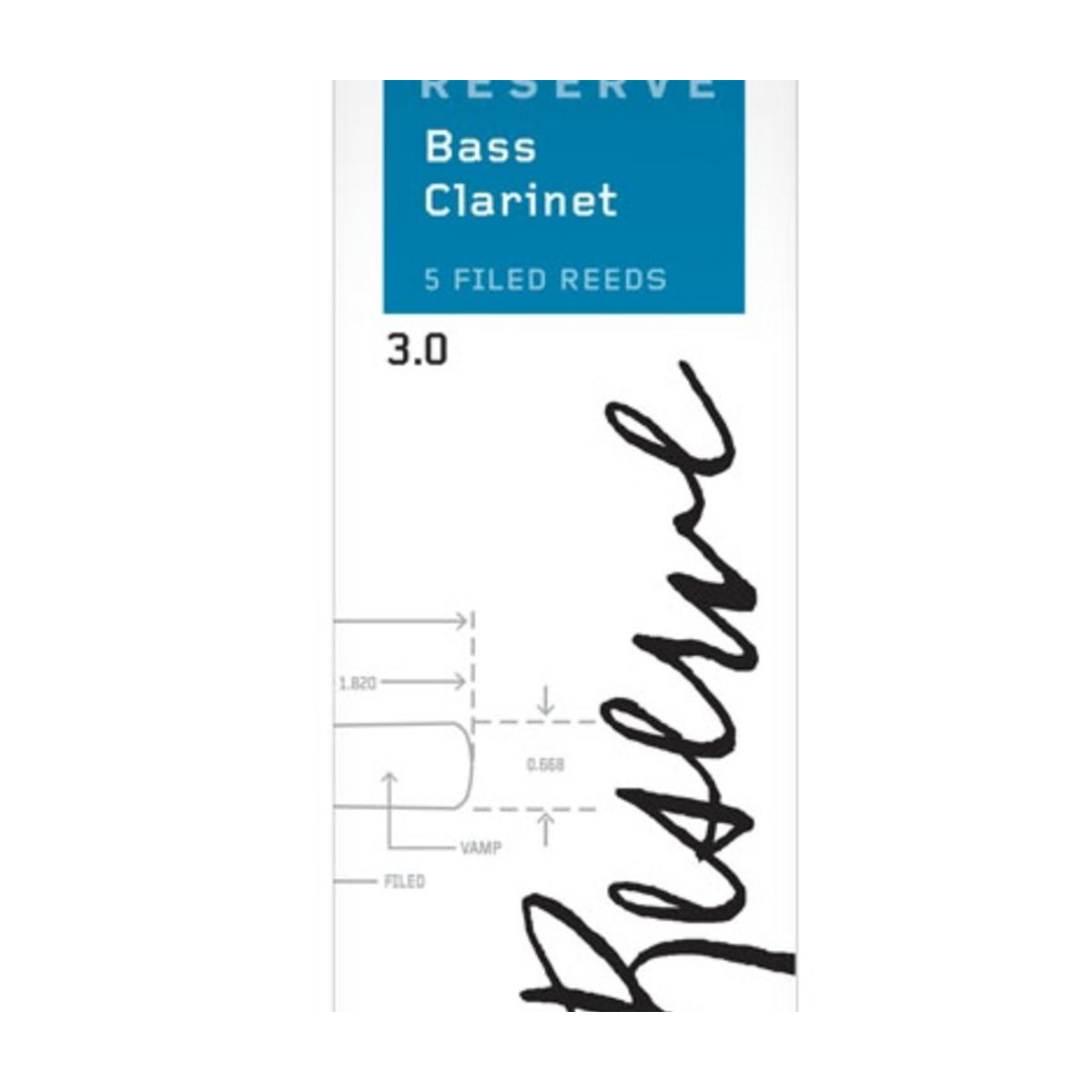 Reserve Bass Clarinet Reeds - Box 5 - Woods Music